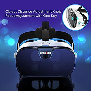 Virtual Reality Headset, 3D VR Glasses for Mobile Games and Movies, Compatible 4.7-6.2 inch iPhone/Android Phone, Including iPhone XS/X/8/8Plus/7/7Plus/6/6Plus/6s/5,Samsung,LG,Nexus etc