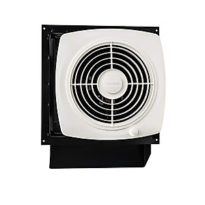 Broan-NuTone 509S Through-the-Wall Ventilation Fan, White Cover, On/Off Switch, 200 CFM, 8.5 Sones & 512M Through-the-Wall Ventilation Fan White Cover, 6-Inch 70 CFM 6.0 Sones