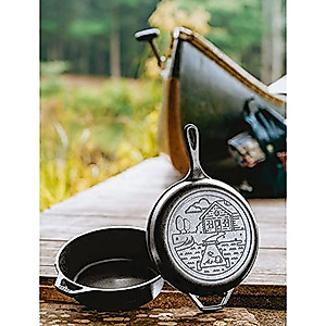 Lodge Cast Iron Wanderlust Series, Cabin Combo Cooker, 3.2 Quart​ Black