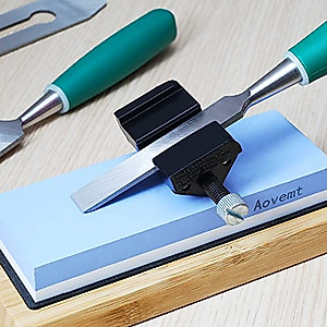 Aovemt Honing Guide for Chisels and Planes - Blades, Plane Iron, Chisel Sharpening Jig - Fits Chisels 1/8’’ to 1-7/8’’ - Fits Planer Blades 1-3/8’’ to 3-1/8’’