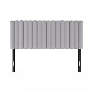 Furinno Roanne Upholstered Tufted Headboard, Full, Glacier