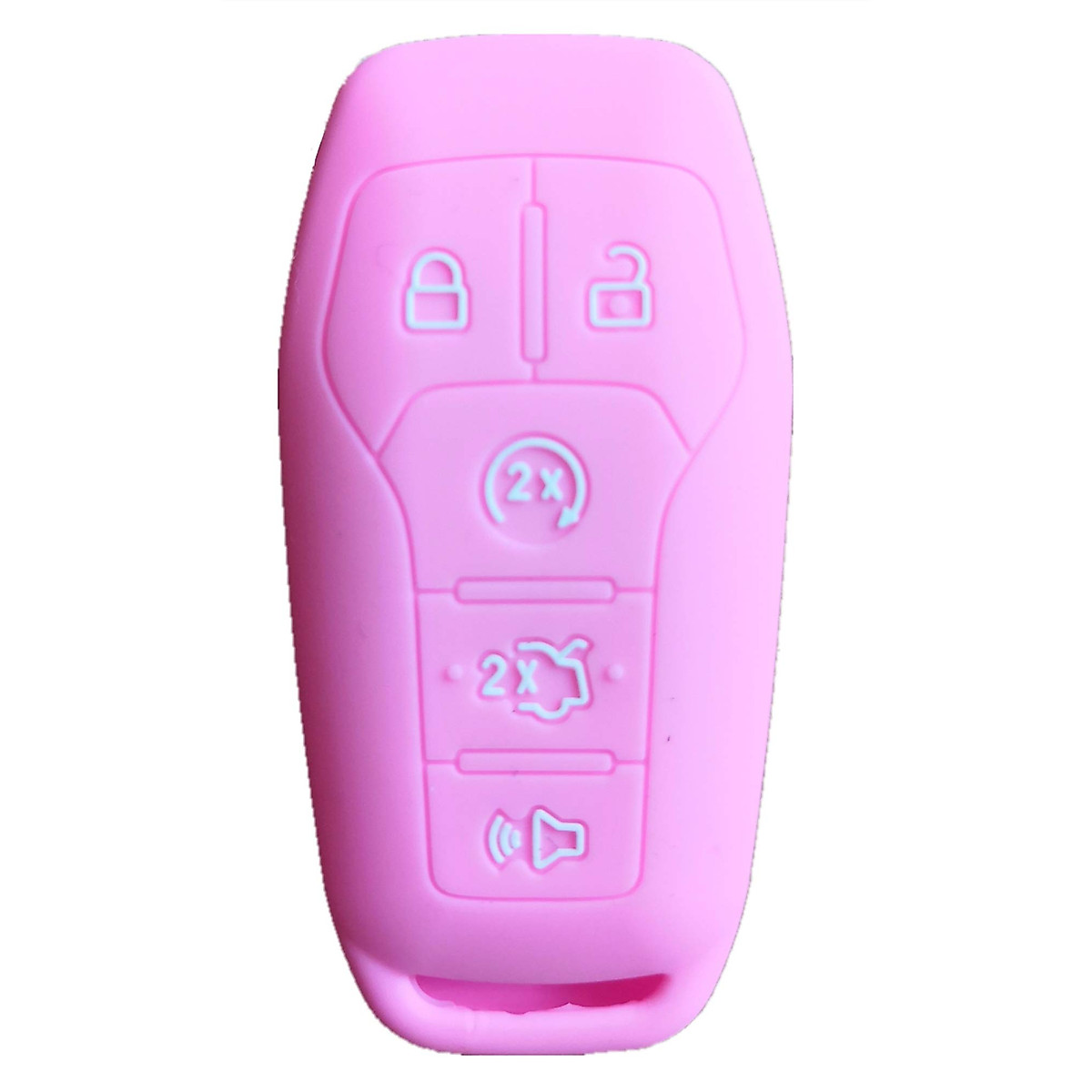 Ford Mustang Key Fob Cover: Silicone Car Remote Case Fit for Ford Mustang Fusion Exploer Edge F150 Lincoln MKZ MKX MKC | Pink Rpkey Key Fob Shell Protector