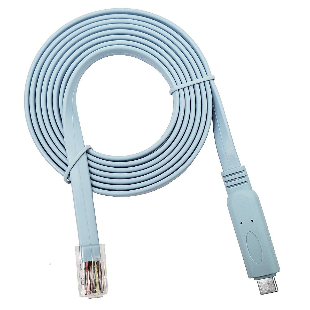 RW RoutersWholesale FTDI USB-C to RJ45 Console Cable 6ft Compatible/Replacement for Cisco/Windows 7, 8 / Vista/MAC/Linux / RS232 Switch Router (USB-C)