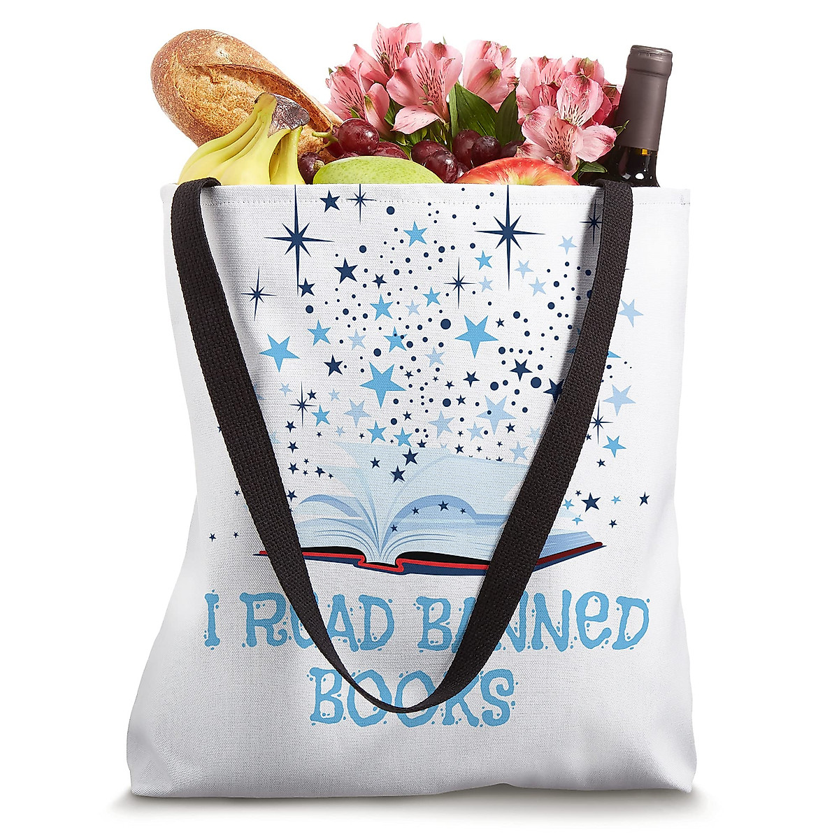 Bibliophile Book Nerd I Read Banned Books Tote Bag
