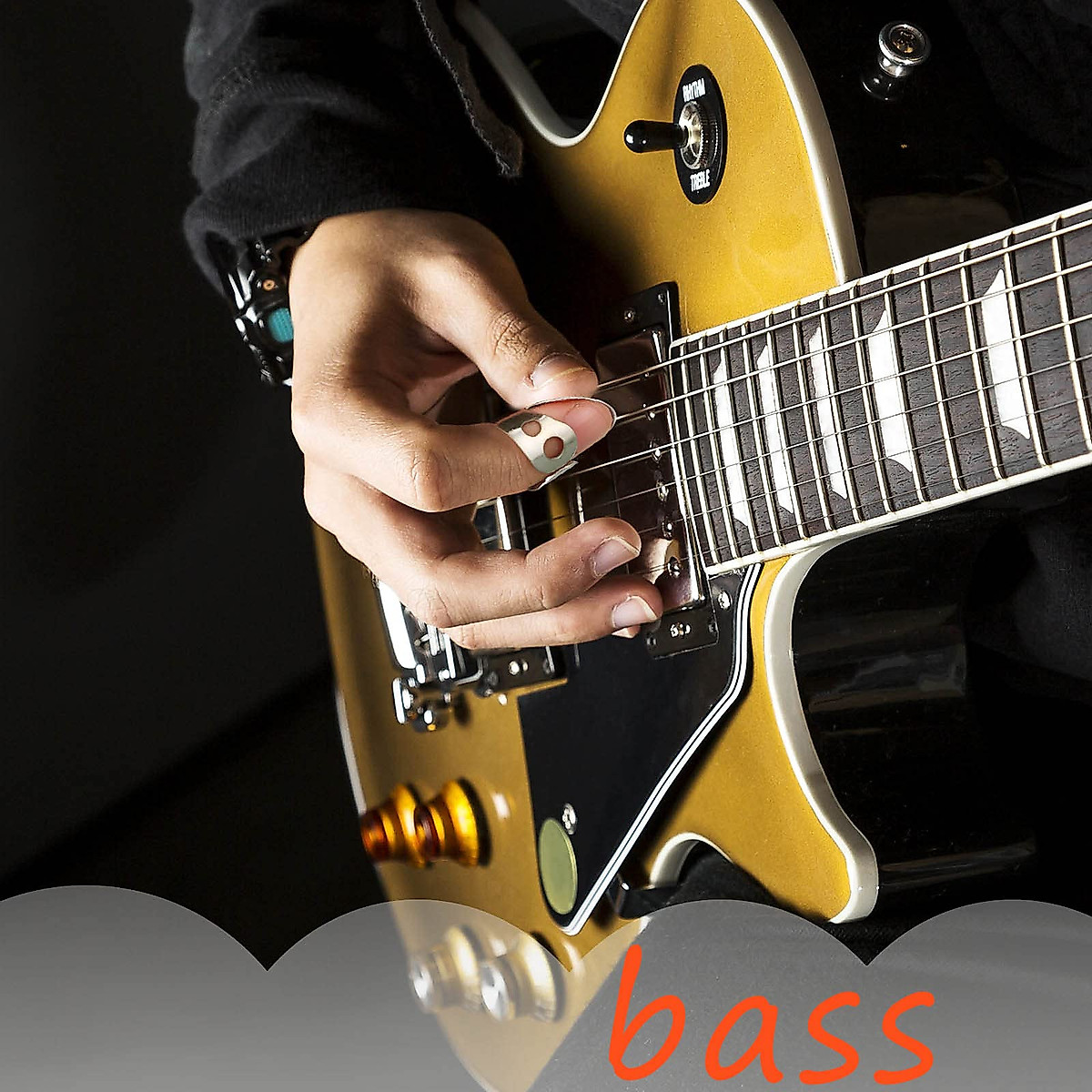 6 Pieces Banjo Finger Picks Set, Including Stainless Steel Finger Picks and Thumb Picks, Metal Finger Picks Adjustable Bass Finger Picks for Guitar, Banjos and Other Instruments (Silver, Agate Color)