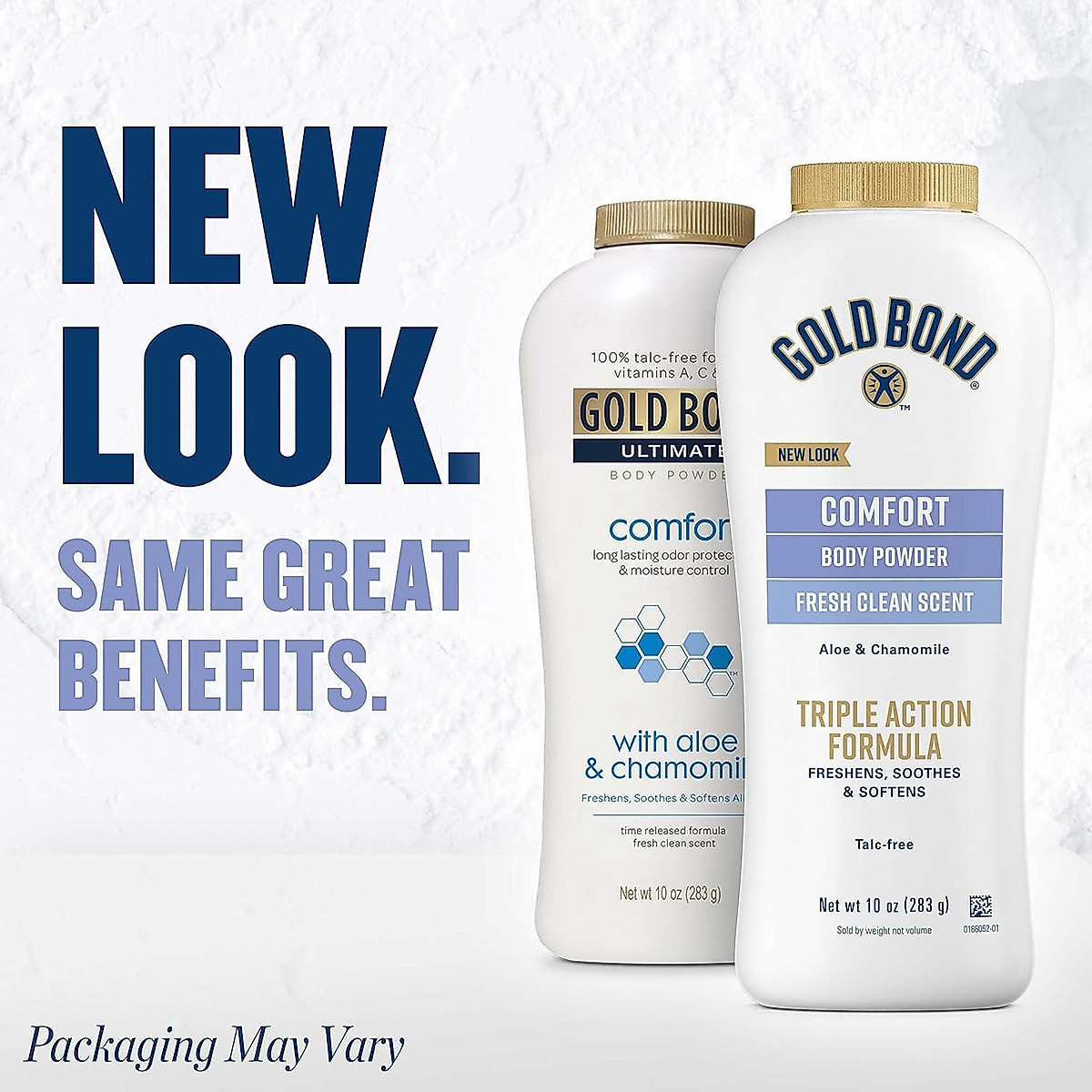 Gold Bond Ultimate Comfort Body Powder 10 oz. (Pack of 3), Talc-Free Formula with Aloe & Chamomile