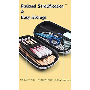 XZR Supercar Pen Case Box Bag Stocking Stuffers Large Capacity Organizer Cool Supercar Pencil Bag Storage Box EVA Material Nice Gift (Black)