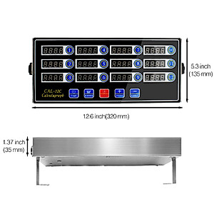 12 Channels Commercial Kitchen Timer Digital Display with Loud Alarm Adjustable Cooking Reminder for Home Restaurant, Multiple Channels for Twelve Multi-Event, Waterproof Fryer Turkey Timer, Black