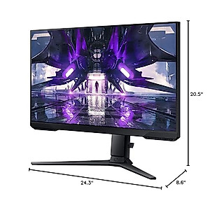 SAMSUNG 27” Odyssey G30A Gaming Computer Monitor, FHD LED Display, 144Hz, 1ms, FreeSync Premium, Adjustable, Borderless Design (LS27AG302NNXZA), Black