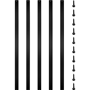 VEVOR Balusters 29.5 Inch-76 Pack Staircase with Screws Flat Aluminum Railing, for Outdoor Stair Deck Porch, Black, 76 Count