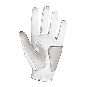 FootJoy Women's WeatherSof Golf Glove, Pack of 2, White Large, Worn on Left Hand