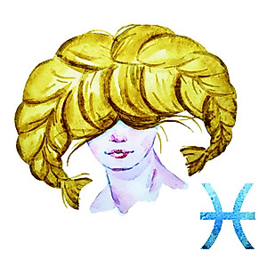 ENSIANTH Rose Gold Zodiac Signs Heart Necklace Stainless Steel Lariat Y Necklace Best Birthday Gift (Pisces)