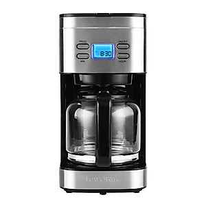 Kalorik Programmable 12 Cup Coffee Maker, Stainless Steel