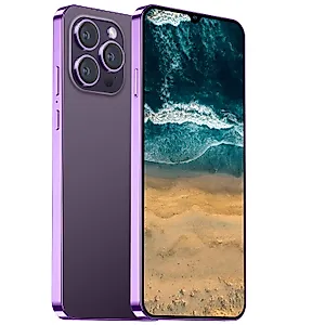 BLACKCYBER i14Ultra Max Unlocked 5G Cellphone Android Smartphone Phone, 8GB RAM, 512GB ROM 1TB Expandable, 6.8 "FHD 120Hz Screen 6000mAh Battery, Dual Sim Card, 48+13MP Camera Dual Sim Card (Purple)