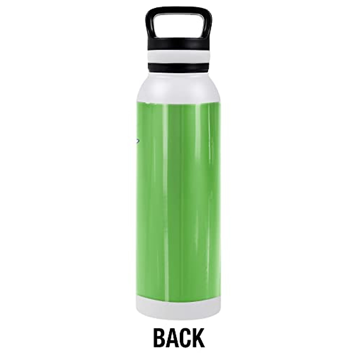 Looney Tunes OFFICIAL Bugs Bunny Green Background 24 oz Insulated Canteen Water Bottle, Leak Resistant, Vacuum Insulated Stainless Steel with Loop Cap, White