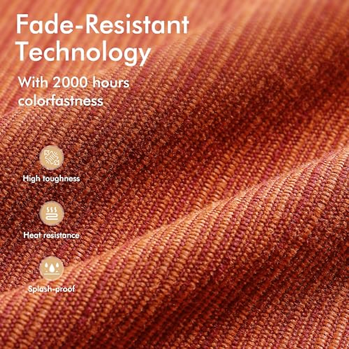 XIZZI Patio Furniture Set Outdoor All Weather Wicker 7 Pieces Conversation Sofa with High Back Swivel Rocking Chairs Matching Side Table,Ottomans and Coffee Table,Brown Wicker Orange Red