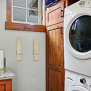 RIVERKING Big Clothes Pin, 1 PC Large Clothes Clip, 9 Inch Wooden Giant Clothespin, Natural Wood Jumbo Clothespin for DIY Crafts, Wedding and Bathroom Decoration