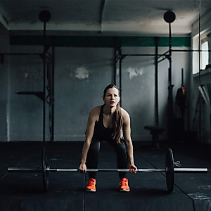 Goplus 7 Feet Olympic Bar, 700/1000LBS Weight Bar Solid 2" Olympic Plates Olympic Barbell Multipurpose Olympic Plates, for Workout Gym Home Exercises Weight Lifting