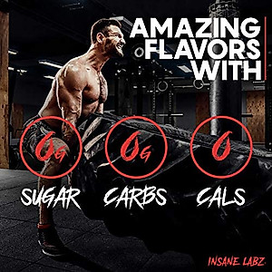 Insane Labz Hellboy Edition, High Stimulant Pre Workout Powder NO Booster with Beta Alanine, L Citrulline, and Caffeine, Boosts Focus, Energy, Endurance, Nitric Oxide Levels, 35 Srvgs