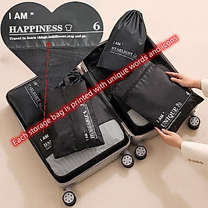 6-Piece Set Storage Box Of Dry And Wet Separation Clothes, Luggage Packing Organizers, With Shoe Bag, Laundry Bag, Toiletries Bag And Cosmetics Bag, Portable Travel Accessories(Pink)