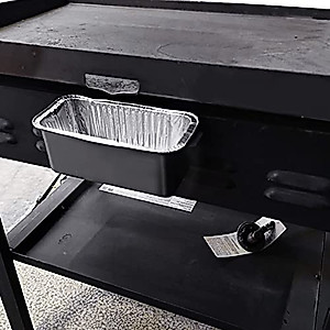 BSARTE 2X Larger Grease Cup Tray and Aluminum Drip Pans Liner(10 Pack) Compatible with Blackstone 28" 30" 36" Flat Top Griddles, Rear Grease Collection Catcher Pan Accessories