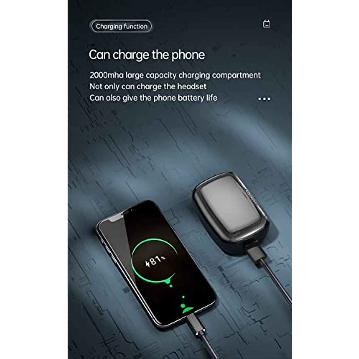 Wireless Earbuds, Bluetooth 5.1 Headphones 120h Playtime with Digital LED Display, IPX7 Waterproof Earphones with Dual Mic, True Wireless Stereo HiFi Headphones for Sports/Work/Home