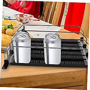 Baluue 3pcs Drink Pusher Mini Drinks Freezer Organizer Soda Bottle Dispenser Drink Propeller Vending Machine Glide Soda Bottle Organizer Stainless Steel Shelf Automatic Shelf Drink Puller