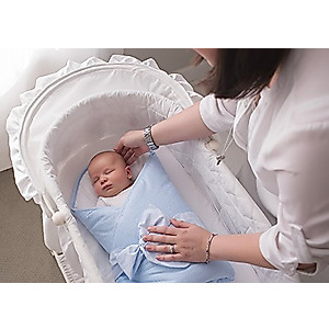 BundleBee Baby Wrap – Swaddle – Baby Blanket – Summer or Winter - Feather Light - Neck and Back Support – Hypoallergenic – Beautiful Packaging – Newborns 0-4 Months - Grey Polka Dot