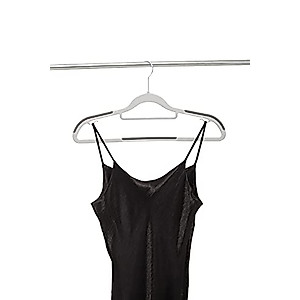 OranWood Gray Plastic Clothes Hangers 30pack Space Saving Coat Hanger,Non-Slip Pants Hanger,360° Swivel Hook Pants Hangers,0.2 inches Thickness, 16.5”L x 0.2”W x 8.6”H