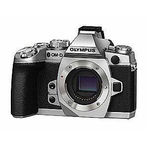 Olympus OM-D E-M1 16MP Mirrorless Digital Camera with 3-Inch LCD (Body Only) (Silver w/ Black Trim)