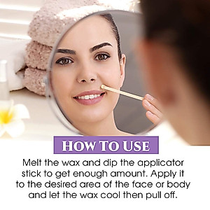 Satin Smooth Hair Waxing Small Applicators For Eyebrow, Upper Lip, Chin, Facial Hair Removal 500 count