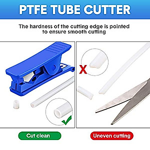 PTFE Plastic Tubing Cutter Hose Tube Cutter Pipe Cutter Accurate Tube Cutting Tool for Nylon PVC PU Tube and Hose Cut up to 3/4 Inch OD Tube (Blue, 3 Pieces)
