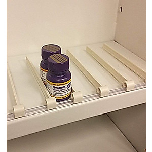 Retail Shelf Divider for Gondola, Wood or Glass Shelves - 10 48" L Front Rails & 200 12" D Dividers