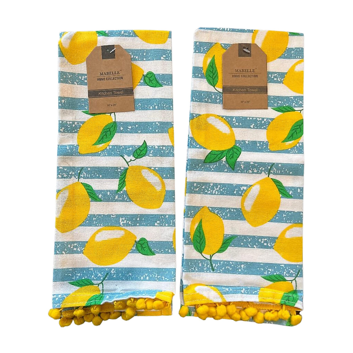Lunch Money Set of 2 Lemons Lemon Themed Kitchen Towels Hand Towels Spring Towels Summer Towels