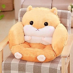Cartoon Soft Hamster Pillow Animal Seat Cushions Stuffed Plush Sofa Indoor Home Decor Chair Gift Office Toys