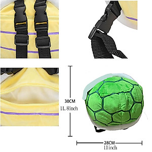 NIXFOX Backpack Turtle Shell Green Soft Stuffed Cartoon Cute Turtle Costume Backpack Tortoise Shell Bag for Halloween Cosplay (ordinary)