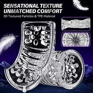 Automatic Male Masturbator Sex Toys for Men - Adult Toy Male Sex Toys with 7 Thrusting & 7 Rotating Modes,Hands Free Pocket Pussy Sex Machine with Visual Window & Suction Base Electric Penis Pump