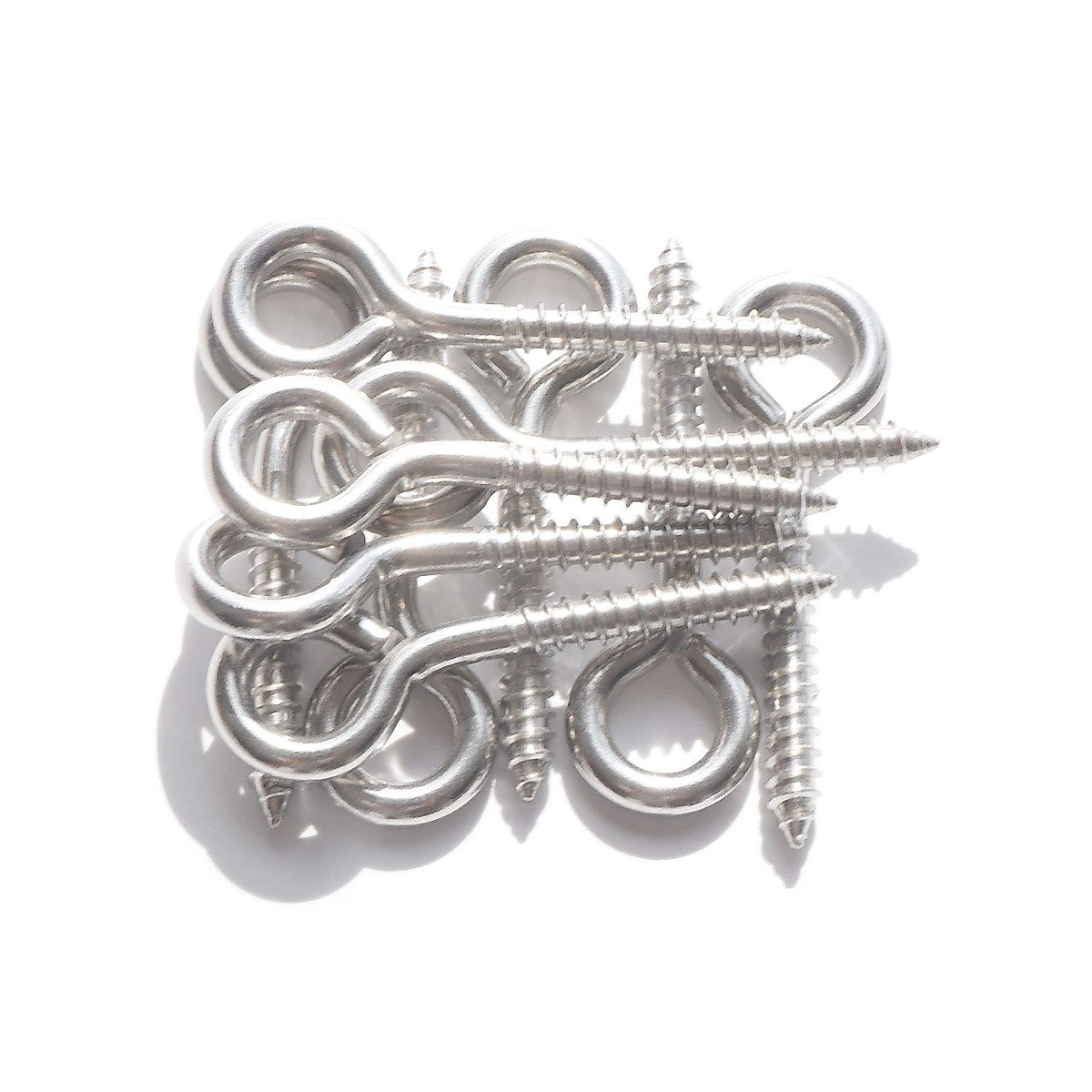 IMScrews 10-Pack Stainless Steel Heavy Duty Screw Eyes, #18 x 3-1/4 Inch, Lag Eyebolt for Hanging, Rust-Resistant Long Eyelet Screws, Ideal for Indoor and Outdoor Use