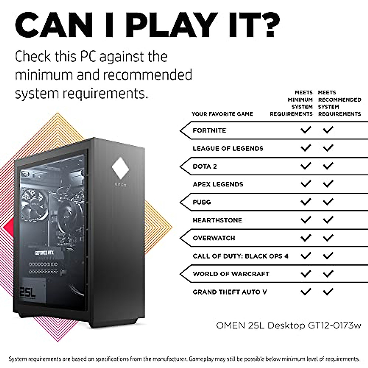 HP OMEN 30L Gaming Desktop PC, NVIDIA GeForce RTX3060Ti, Ryzen7-5800X Processor, 16GB RAM, 1TB, Windows 10 Home w/Tivdio Accessory