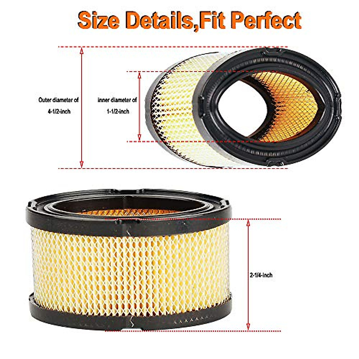 HIFROM Air Filter with Fuel Line Primer Bulb Shut Off Valve Spark Plug Replacement for Tecumseh HM70 HM80 H80 VM80 HM100 Engines 33268 33263