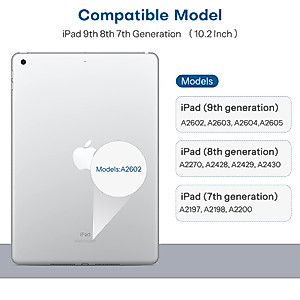 SPARIN 3 Pack Screen Protector for iPad 9th 8th 7th Generation 10.2 Inch (2021/2020/2019 Model), Tempered Glass for iPad 10.2