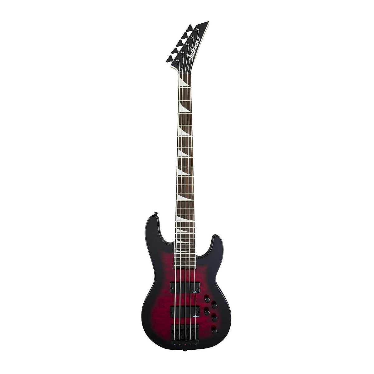 Jackson JS Series 5-String Concert Bass JS3VQ, Transparent Red Burst, Amaranth Fingerboard