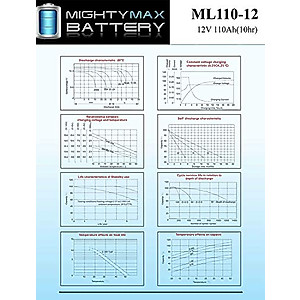 Mighty Max Battery 12V 110AH SLA Replacement Battery for Centennial CB12-115