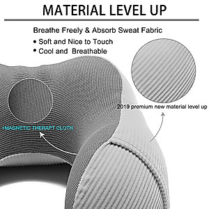 Travel Pillow, Memory Foam Neck Pillow with 360-Degree Head Support Comfortable Airplane Pillow with Storage Bag Lightweight Traveling Pillow for Sleeping, Car, Train, Bus and Home Use(Gray)