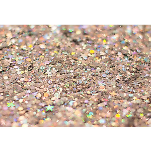 KARIZMA Holographic Silver Body Glitter. 10g Chunky Face Glitter, Hair Glitter, Eye Glitter and Body Glitter for Women. Rave Glitter, Festival Accessories, Cosmetic Glitter Makeup. Loose Glitter Set