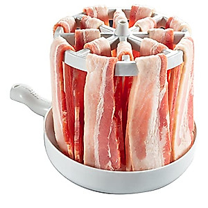 Microwave Bacon Cooker - Bacon Wizard Cooks 1LB of Bacon and Reduces Fat by 40% - Crispier, Healthier, Quicker Bacon Every time - Grease Catcher Makes Clean Up Easy- Great for Adults, College Students