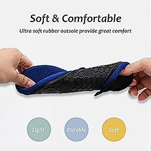 Women's Water Shoes Aqua Socks for Outdoor Beach Swim Surf Yoga Exercise Beach Swim Barefoot Sports Shoes（Royal Blue, 6.5-7.5