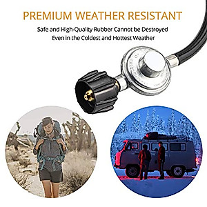 GASLAND 5FT Propane Regulator and Hose,Universal Grill Regulator Replacement for Weber, Charbroil, Nexgrill and More BBQ Appliances, Max 80,000 BTU, 3/8" Female Flare Nut, CSA Certification