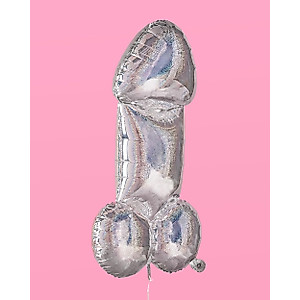 xo, Fetti Bachelorette Party Iridescent Balloon - Bridal Shower and Engagement Decorations, Gift for the Bride