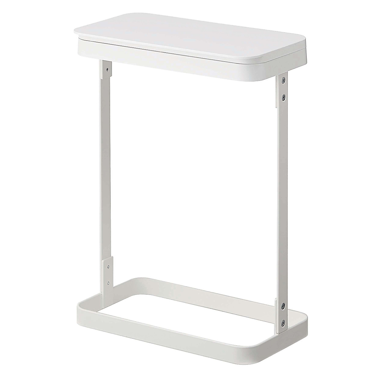 Yamazaki 5401 Garbage Bag Holder, Slim, 7.1 gal (20 L), White, Approx. 10.2 x 5.7 x 15.0 inches (26 x 14.5 x 38 cm), Luce, Easy to Remove Garbage Bags